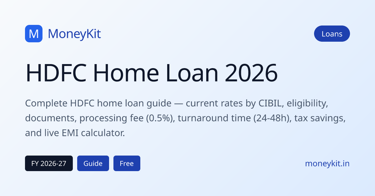 HDFC Home Loan 2026: Interest Rate, Eligibility, Processing Fee