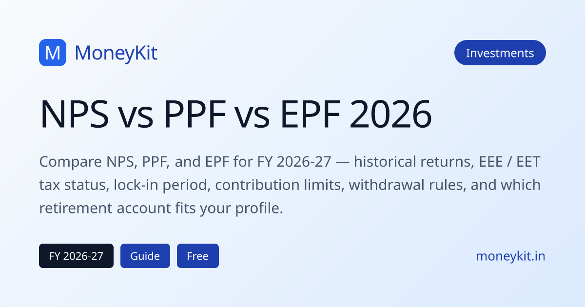 NPS vs PPF vs EPF 2026: Returns, Tax, Lock-In & Which to Pick